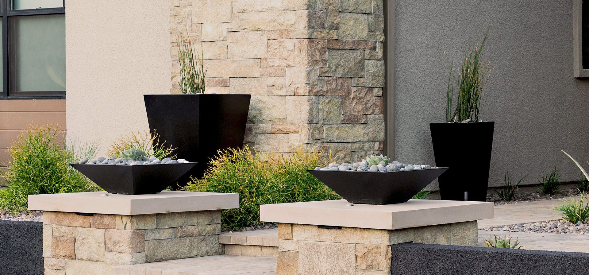 Outdoor Pots and Planter Collection - Matrix Metalworks - Las Vegas Custom Metal Fabrication